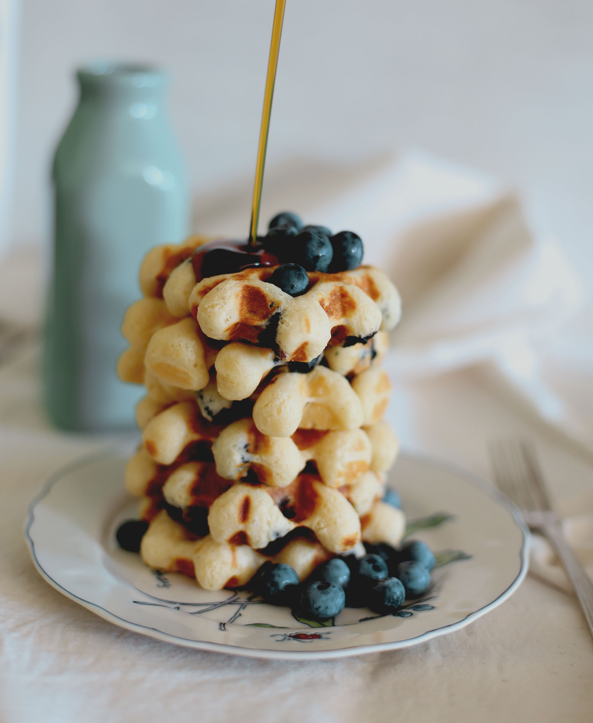Blueberry waffles | a splash of vanilla