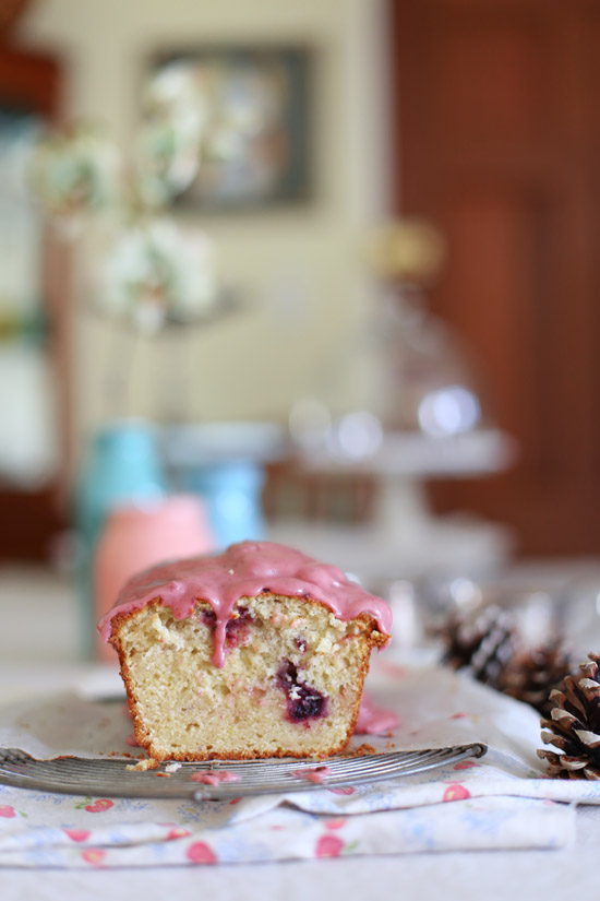 Lemon cherry ricotta loaf cake | a splash of vanilla
